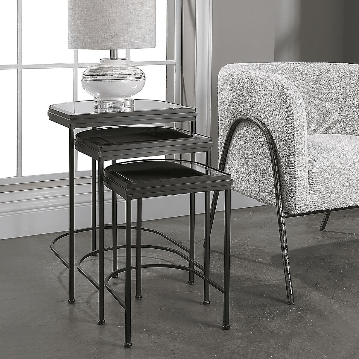 Longvue Black Black,Colors Nesting Table, Set Of 3 | Rooms to Go