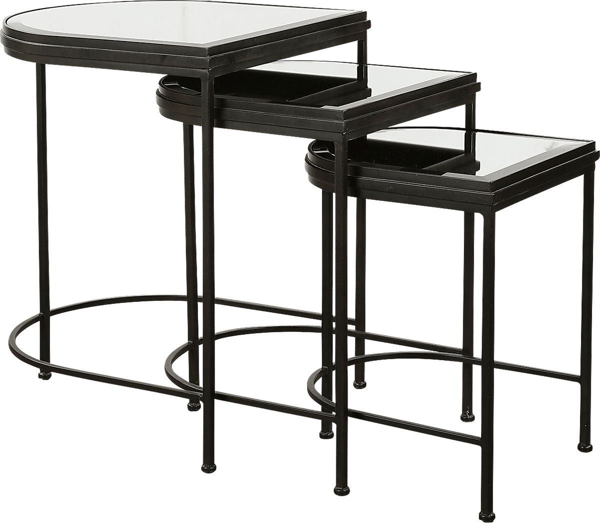 Longvue Black Black,Colors Nesting Table, Set Of 3 | Rooms to Go