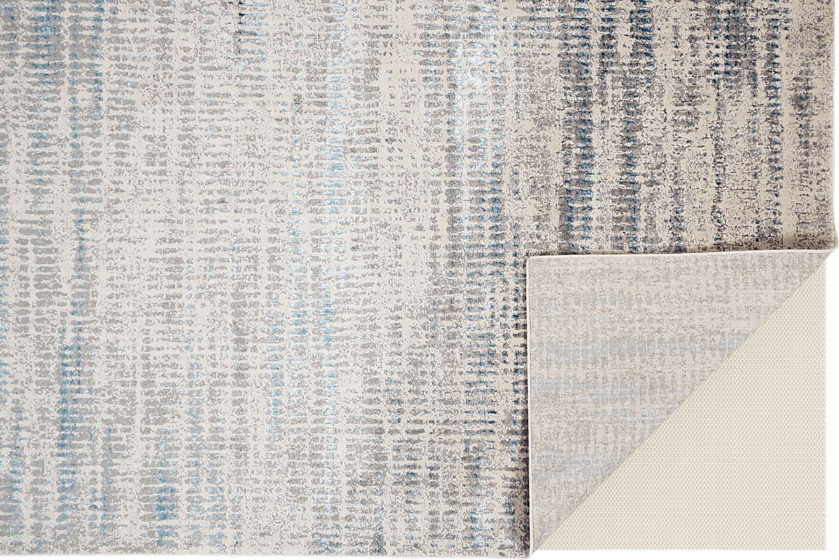 Lonree Blue,Gray,Ivory Beige,Blue,Gray Rugs | Rooms to Go