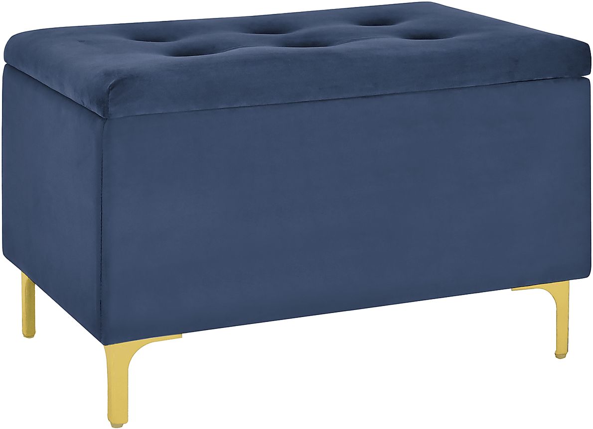 Lorenev I Blue Storage Bench - Rooms To Go