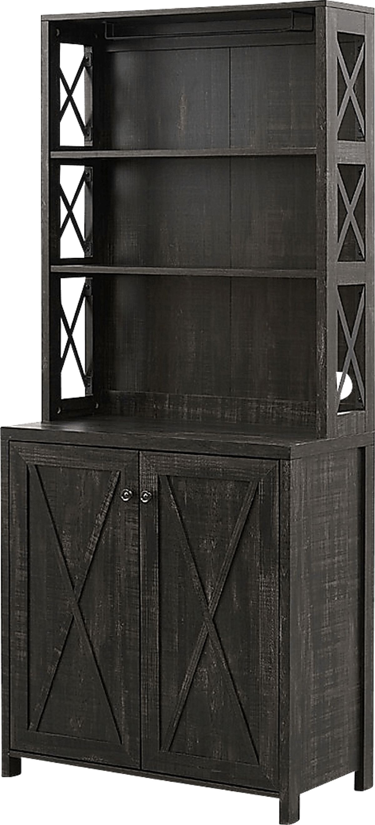 Loron Charcoal Gray Bar Cabinet | Rooms to Go