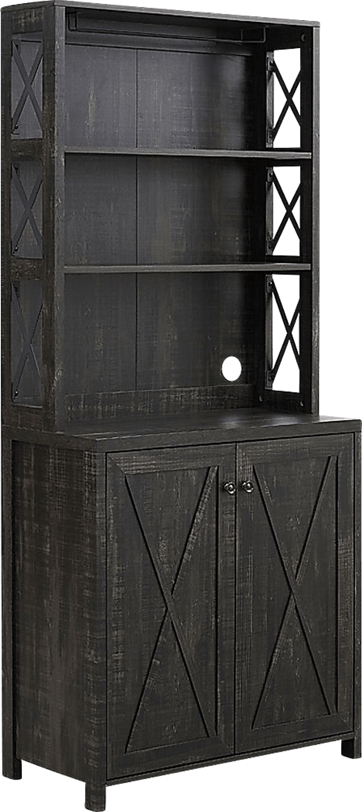 Loron Charcoal Gray Bar Cabinet | Rooms to Go