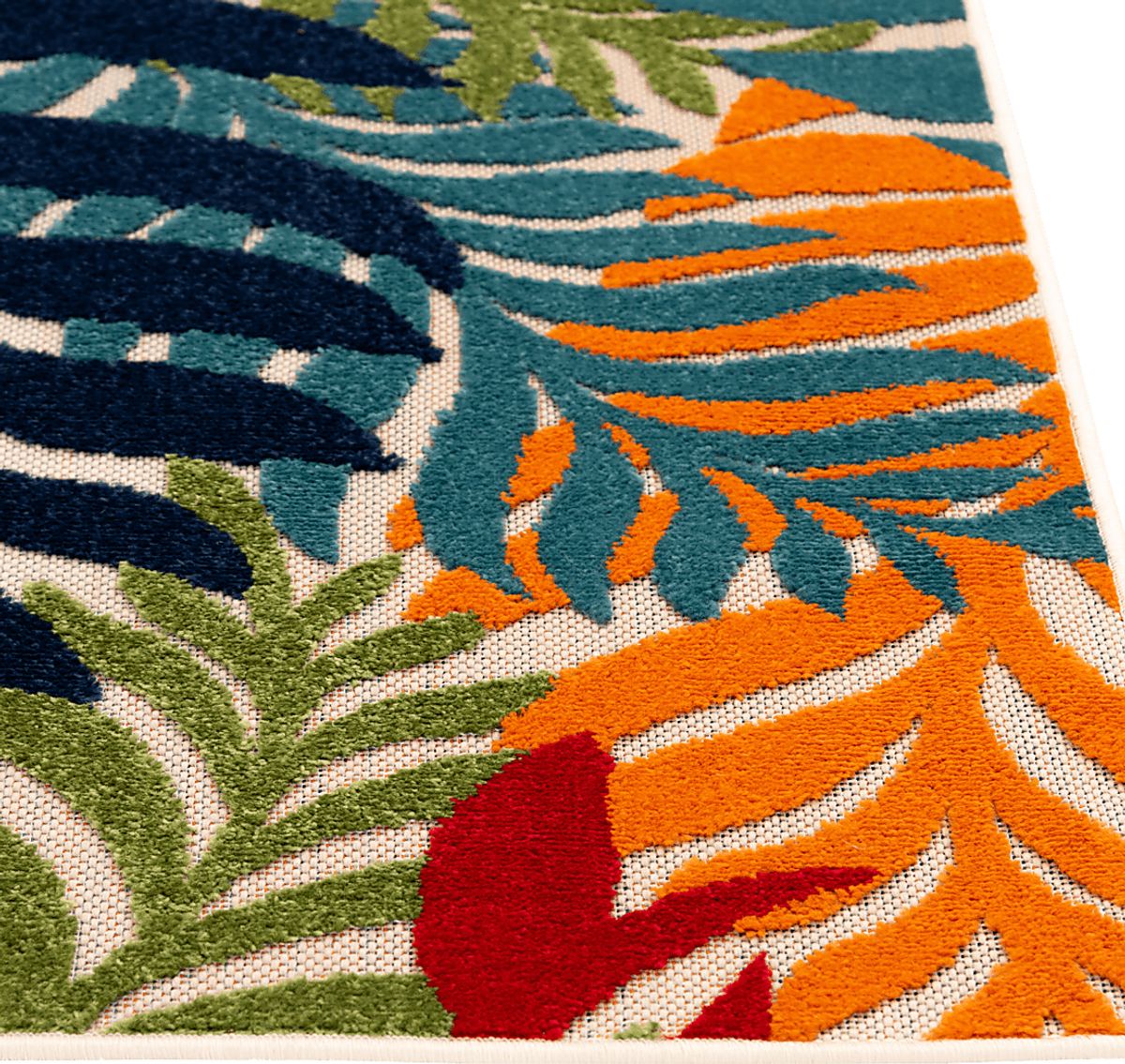 Louai Blue,Green,Orange Blue,Green,Orange,Red Outdoor Rugs | Rooms to Go