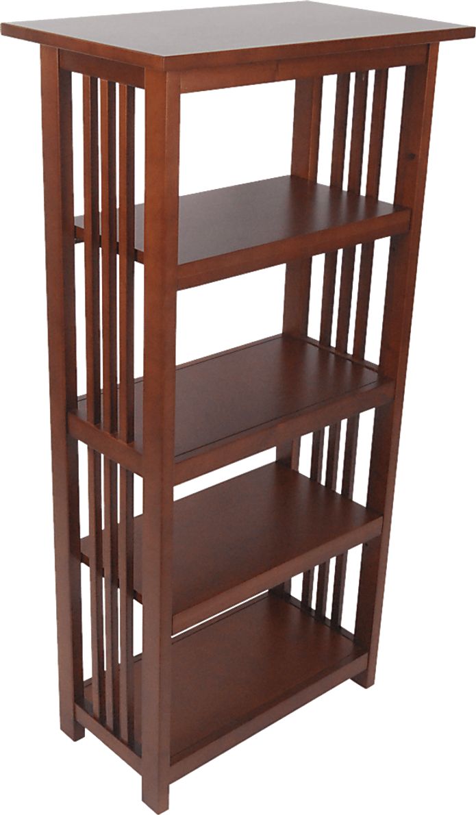 Lounsbury I Brown Cherry Dark Wood Bookcase - Rooms To Go