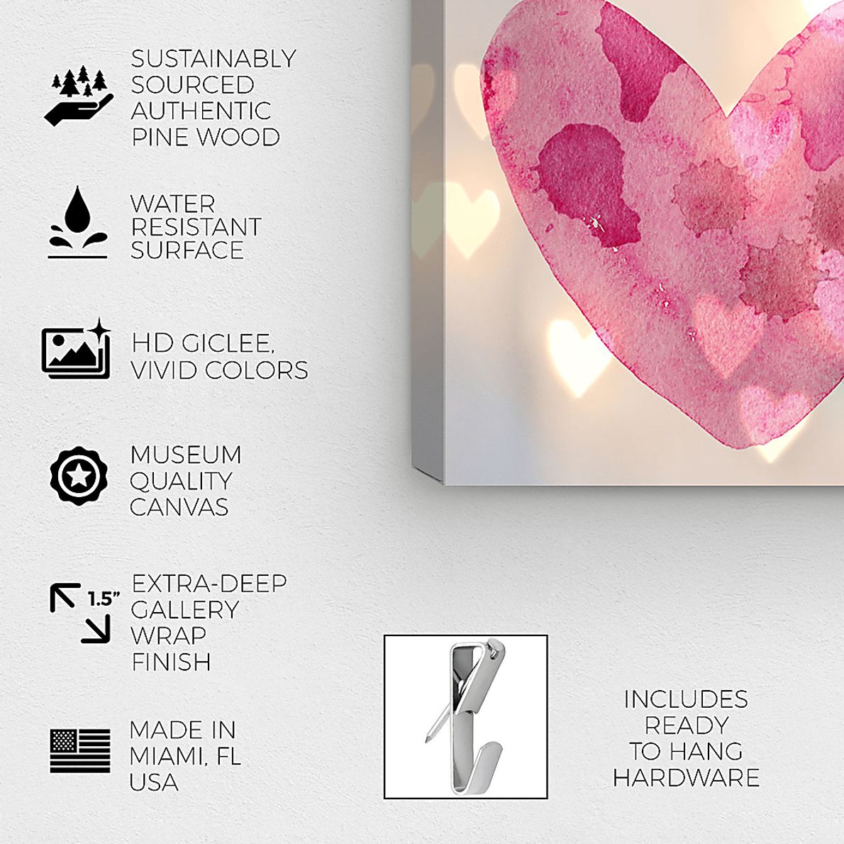 Love More Always Pink Artwork - Rooms To Go