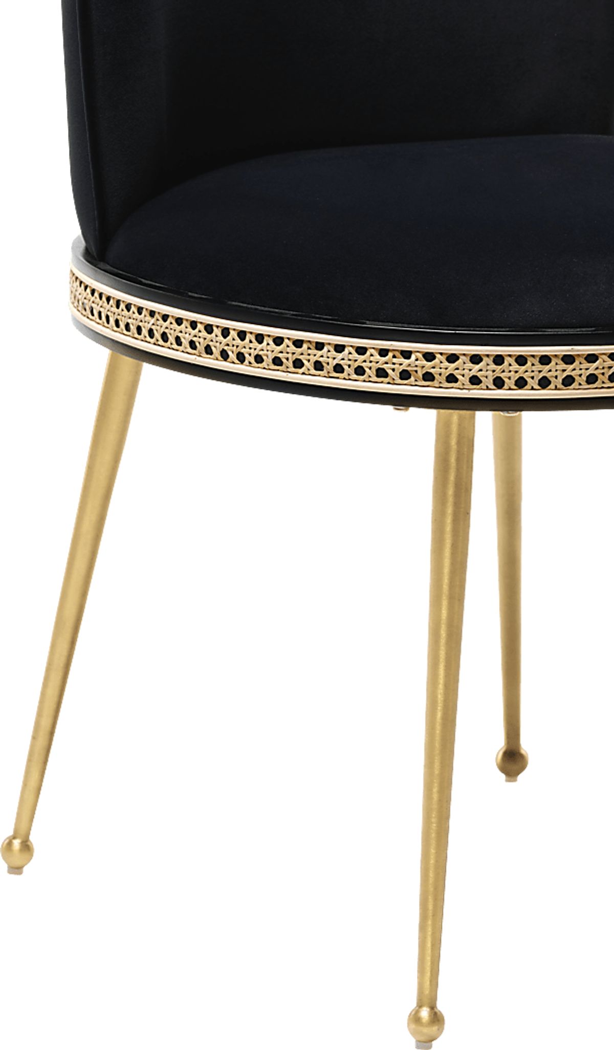 Loweland Black Velvet Plush Dining Chair | Rooms to Go