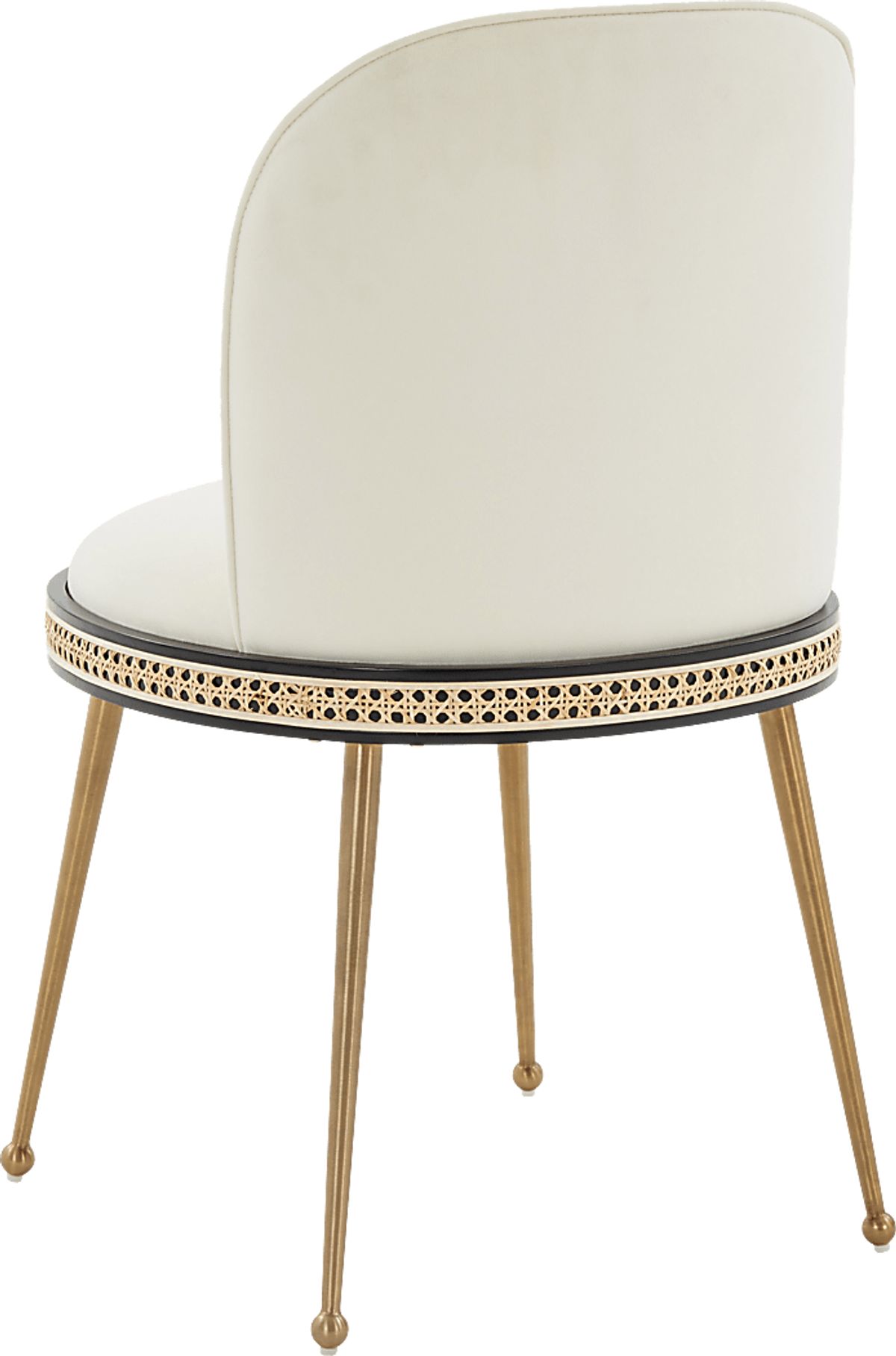 Loweland Cream Beige Velvet Plush Dining Chair | Rooms to Go