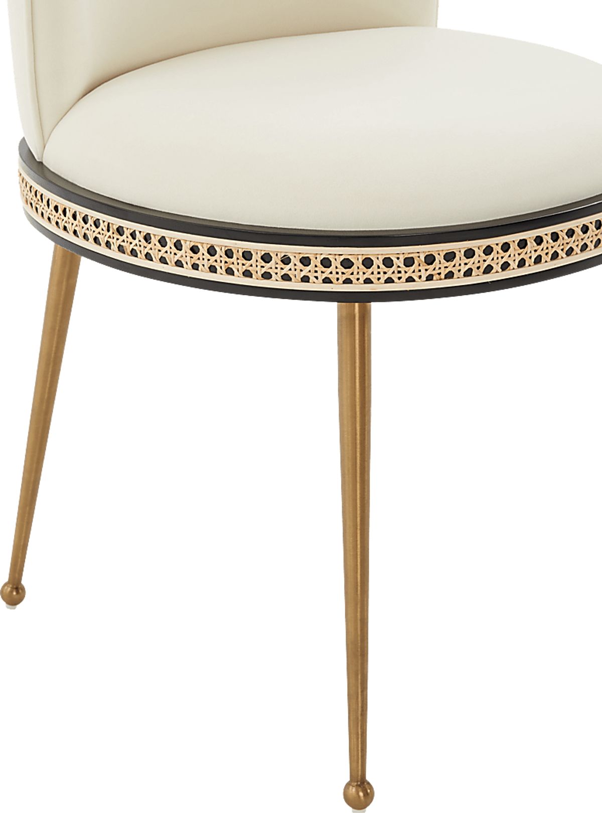 Loweland Cream Beige Velvet Plush Dining Chair | Rooms to Go