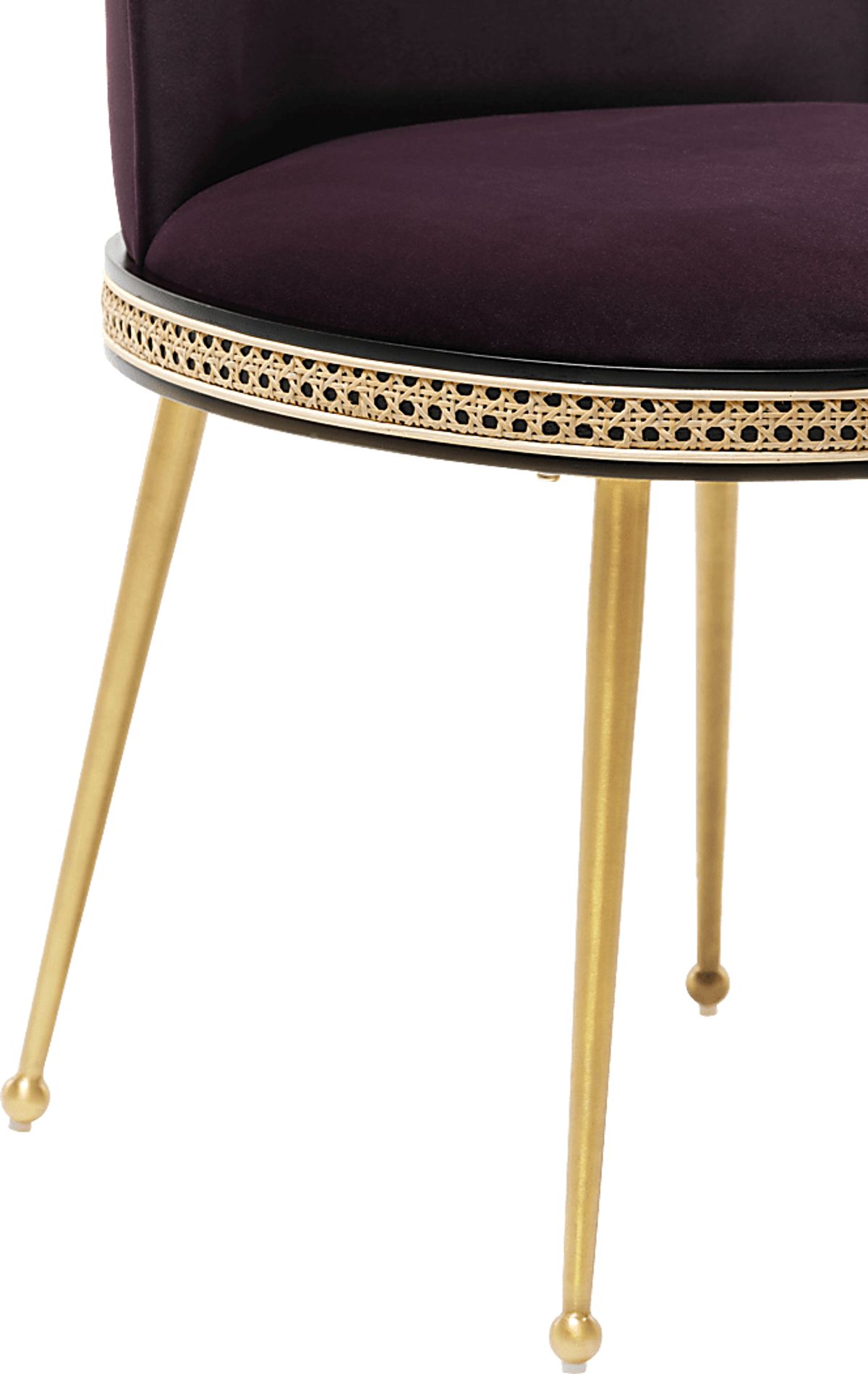 Loweland Purple Red Velvet Plush Dining Chair | Rooms to Go