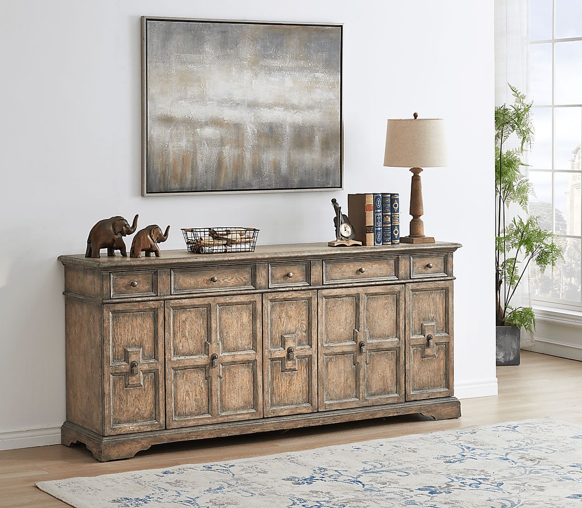 Lowndesboro Brown Dark Wood Accent Cabinet | Rooms to Go