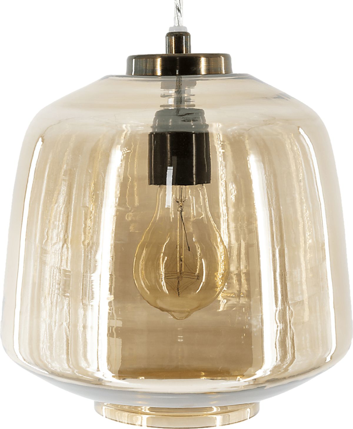 Lowry Point Bronze Brown,Yellow Pendant | Rooms to Go