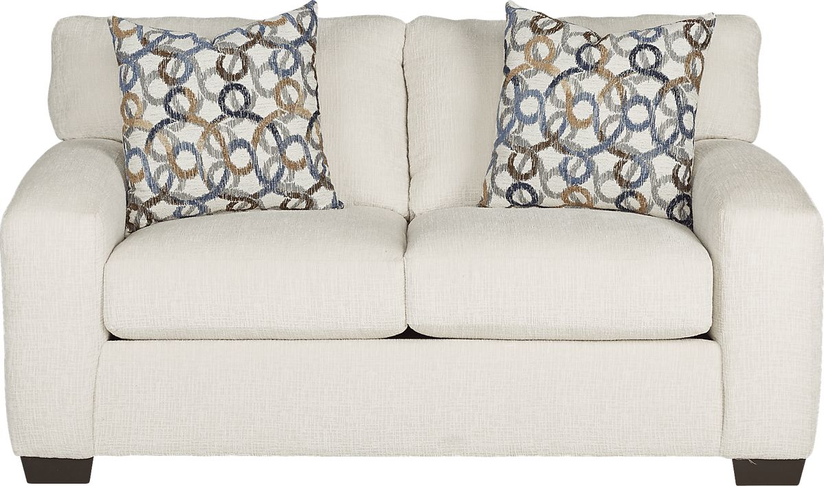 Lucan Cream Beige Textured Loveseat | Rooms to Go