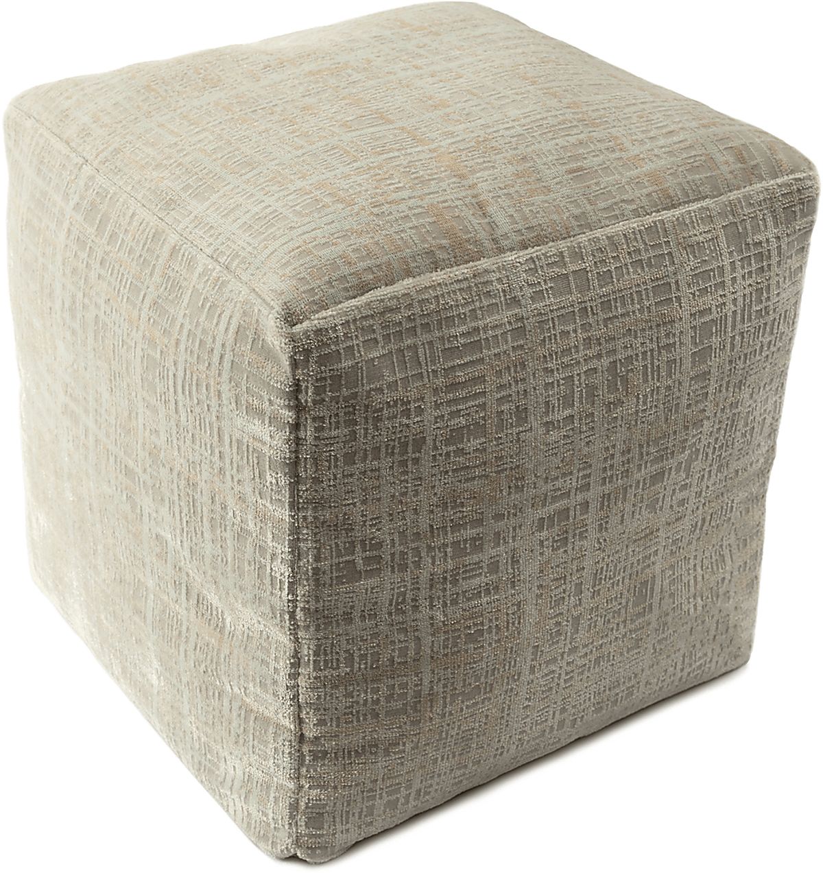 Lucilan Beige Polyester Fabric Pouf | Rooms to Go