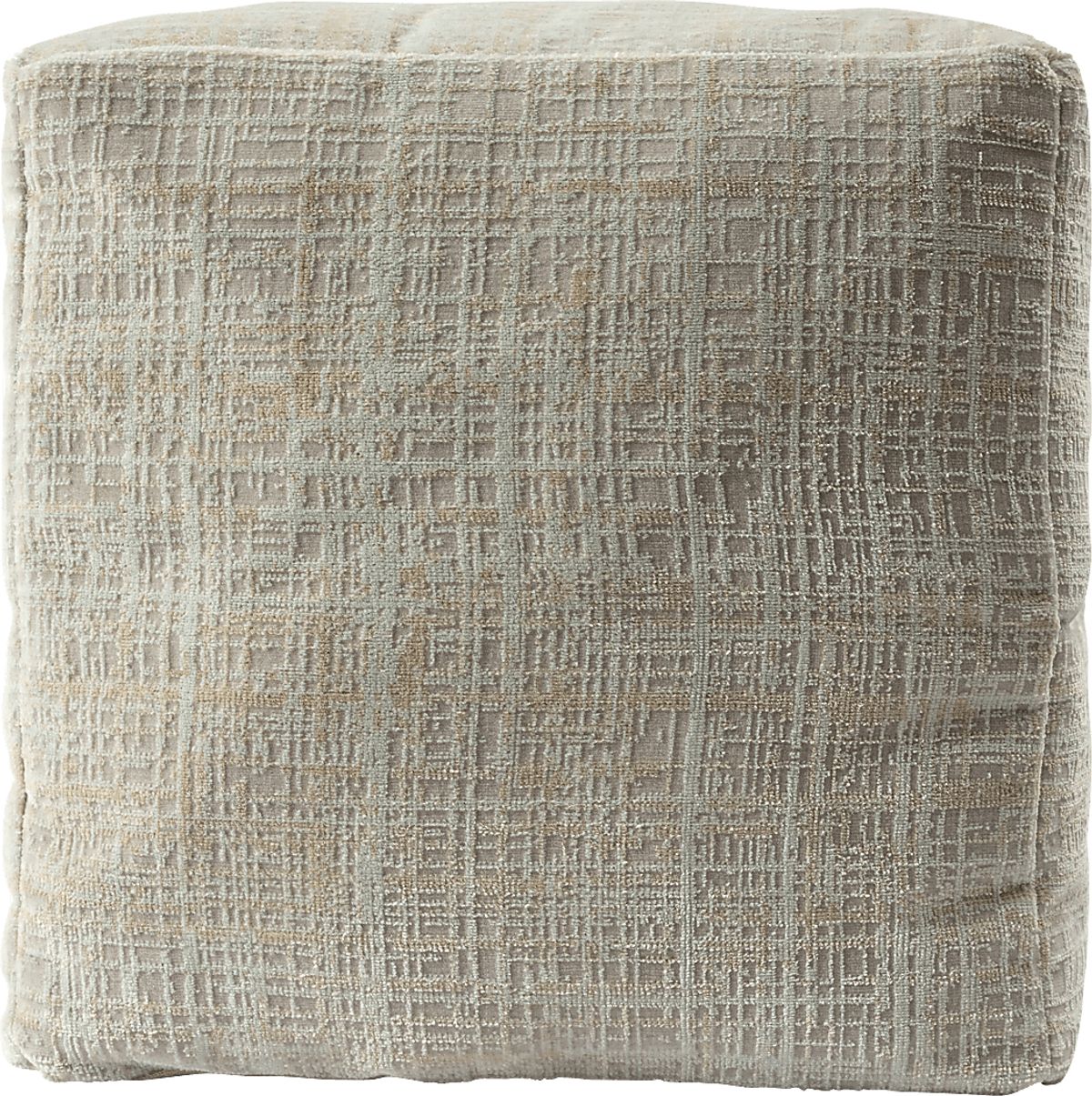 Lucilan Beige Polyester Fabric Pouf | Rooms to Go