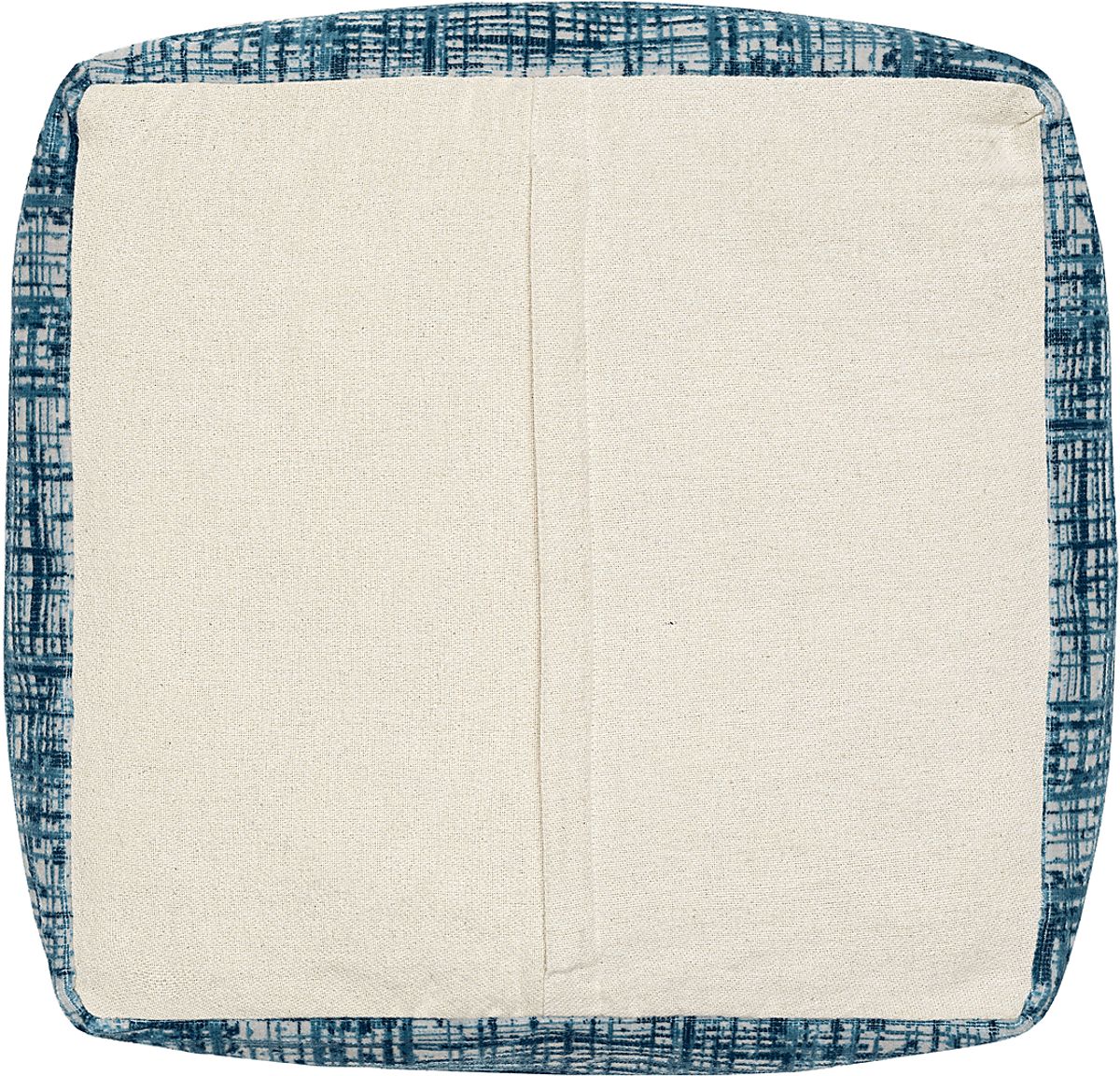 Lucilan Blue Polyester Fabric Pouf | Rooms to Go