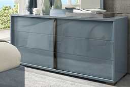 Luma Vista 5 Pc Blue Colors Queen Bedroom Set With Mirror, Dresser, 3 ...