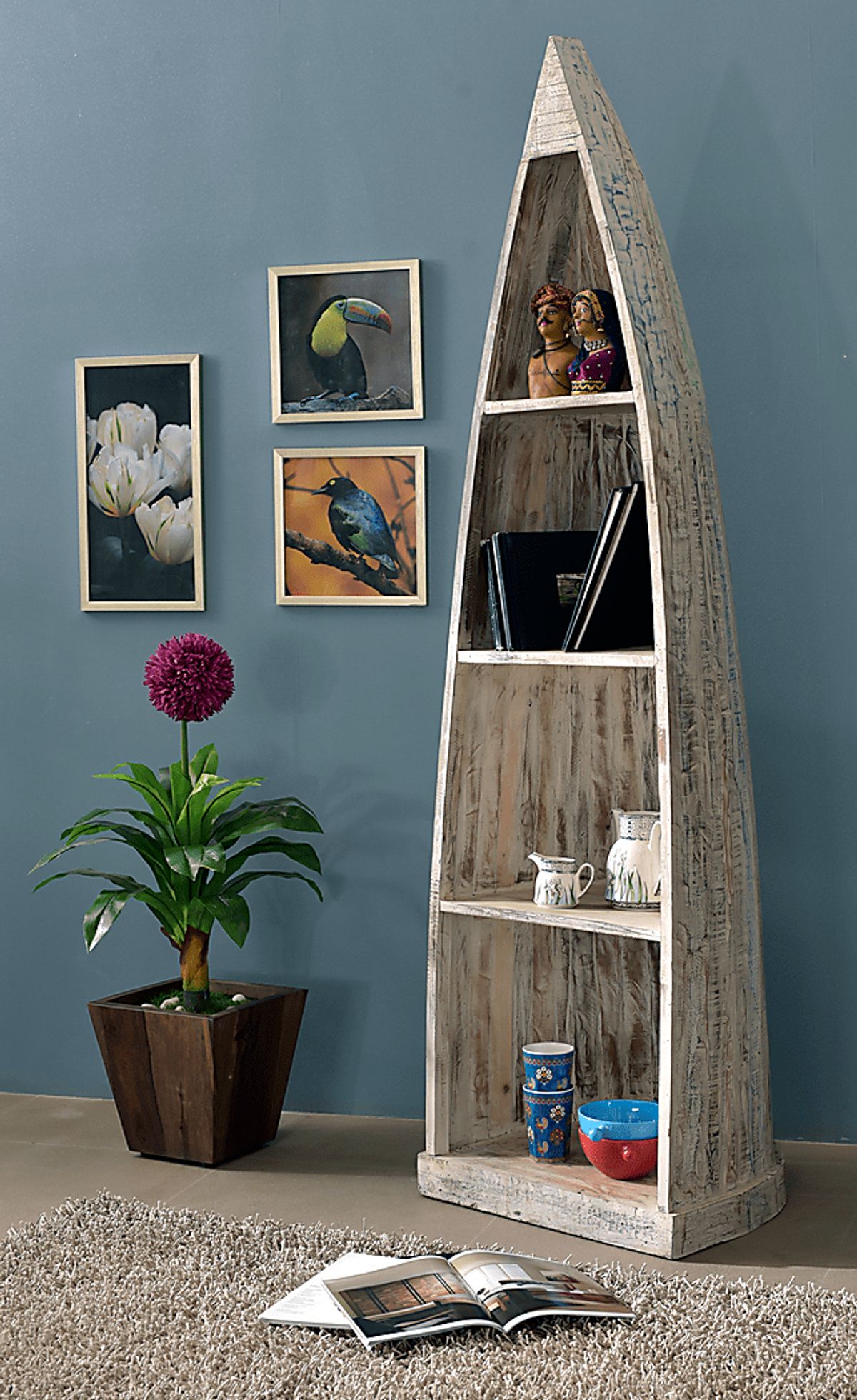 Lundale Blue Colors Bookcase | Rooms to Go