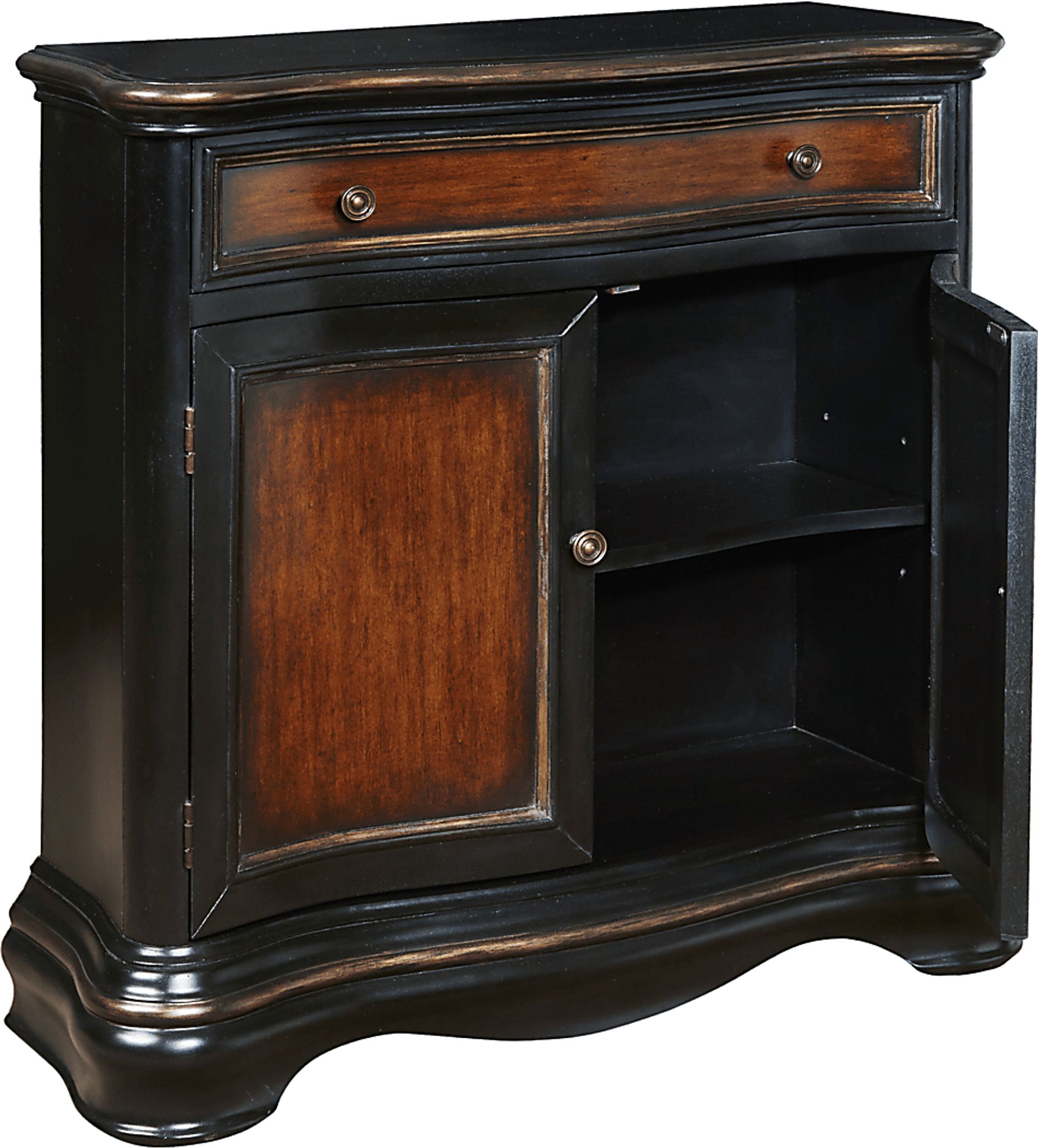 Lundy Black Black,Colors Accent Cabinet | Rooms to Go