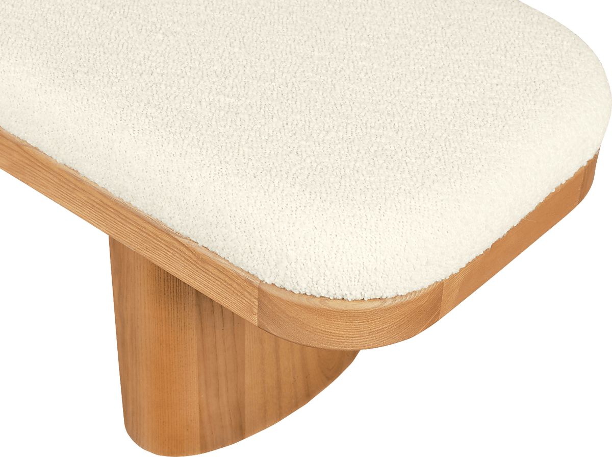 Lurene White Polyester Fabric Accent Bench | Rooms to Go