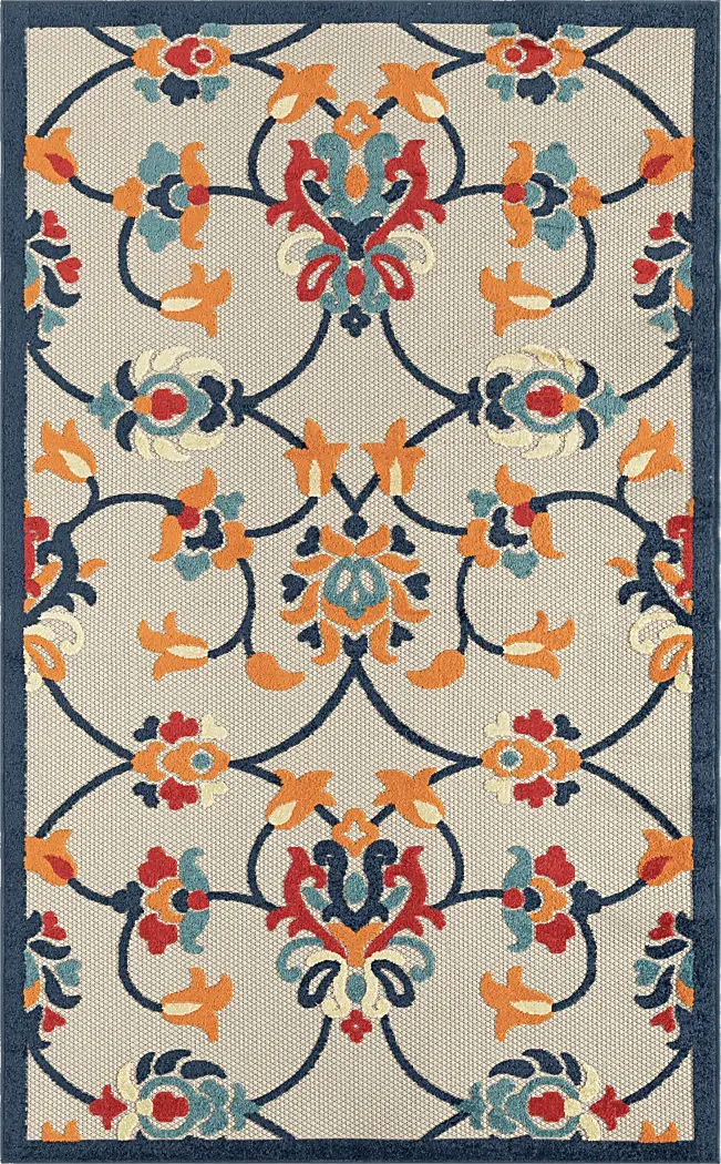 Lusetrie Multi,Orange Multi,Orange,Red Rugs | Rooms to Go