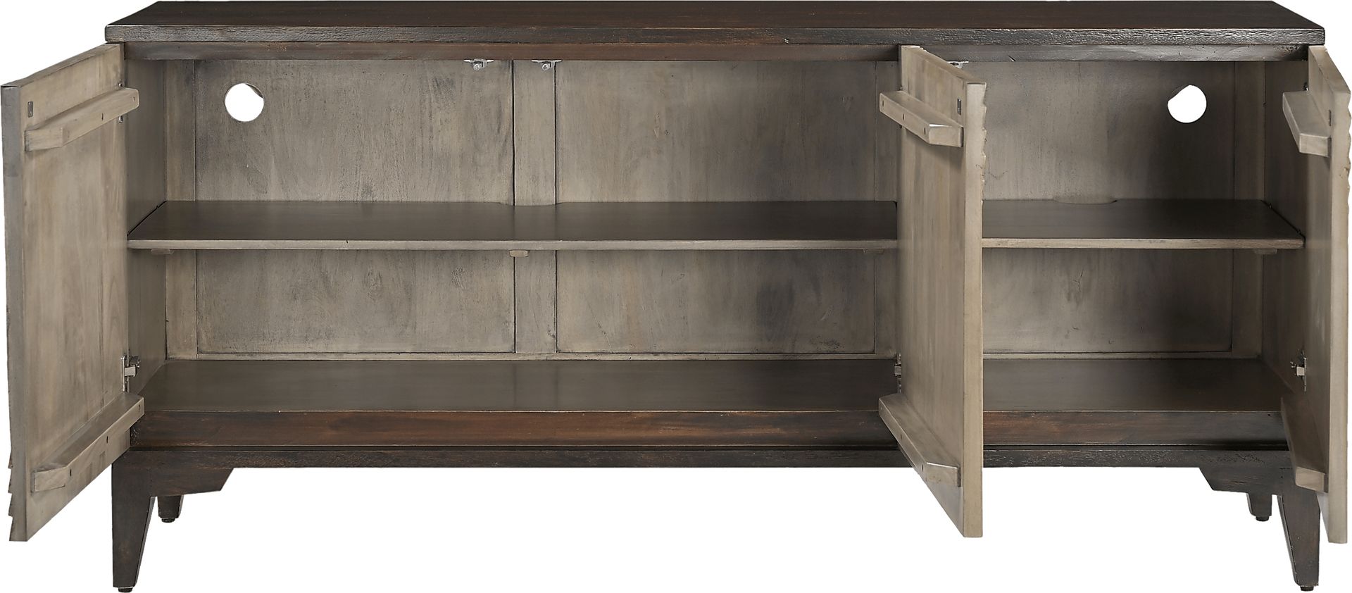 Luwana Brown Dark Wood Credenza | Rooms to Go