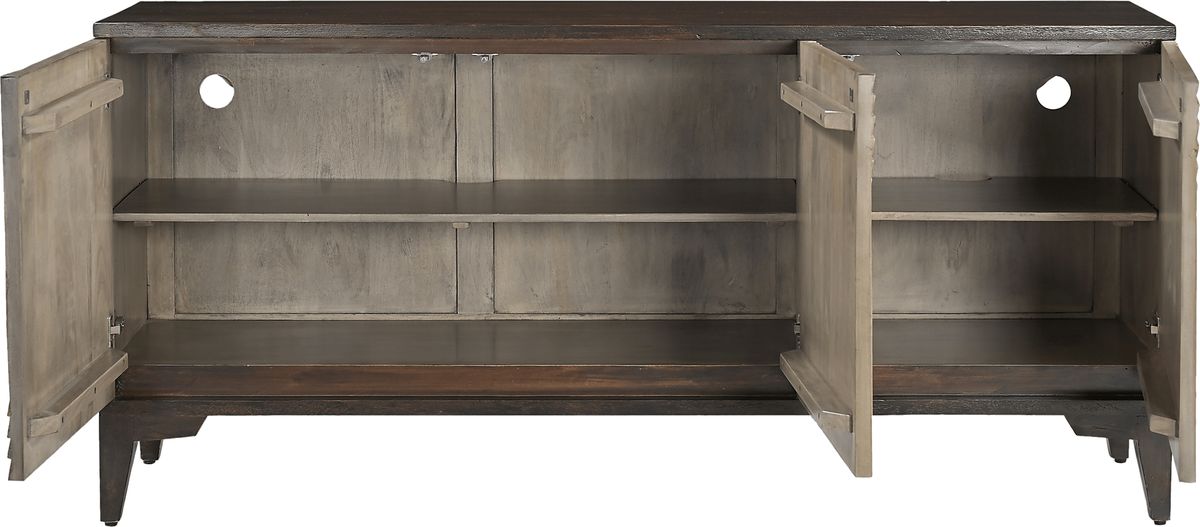 Luwana Brown Dark Wood Credenza | Rooms to Go