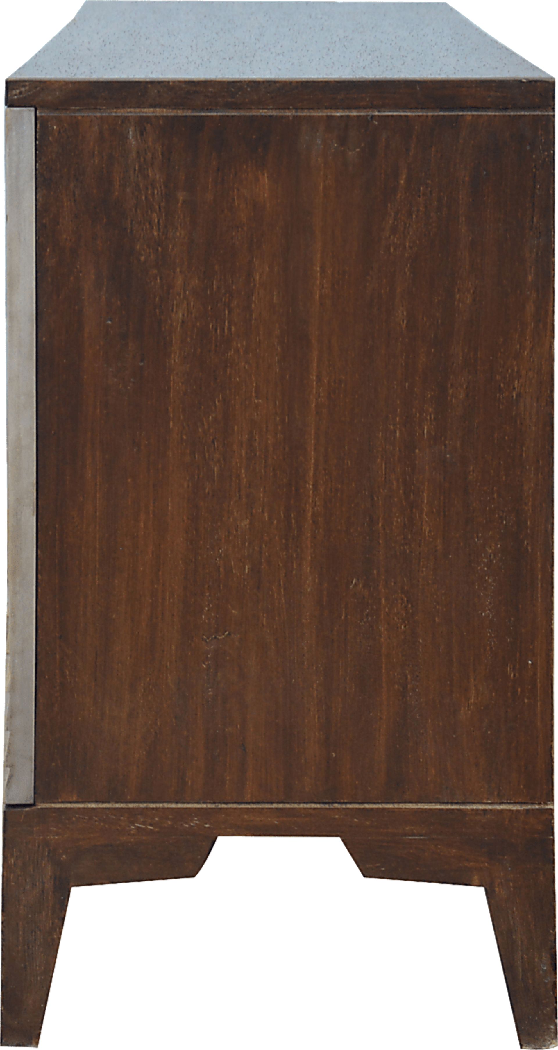 Luwana Brown Dark Wood Credenza | Rooms to Go