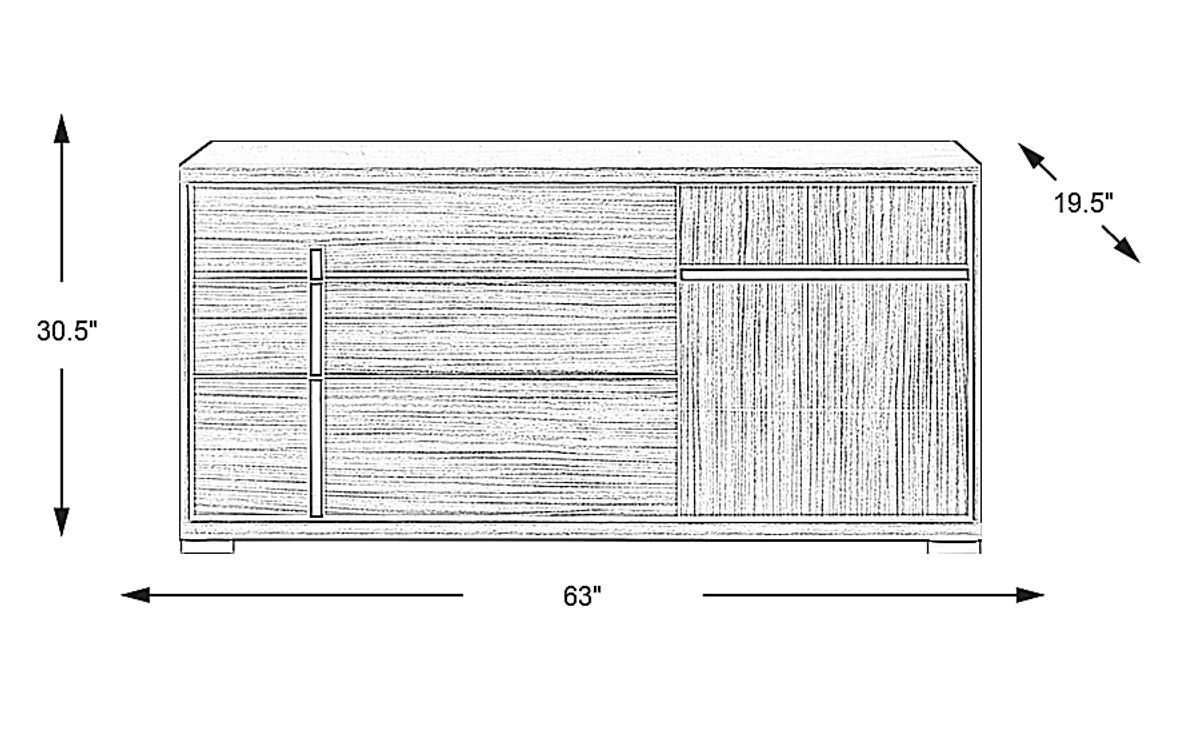 Luxe Point Blue Colors Dresser | Rooms to Go