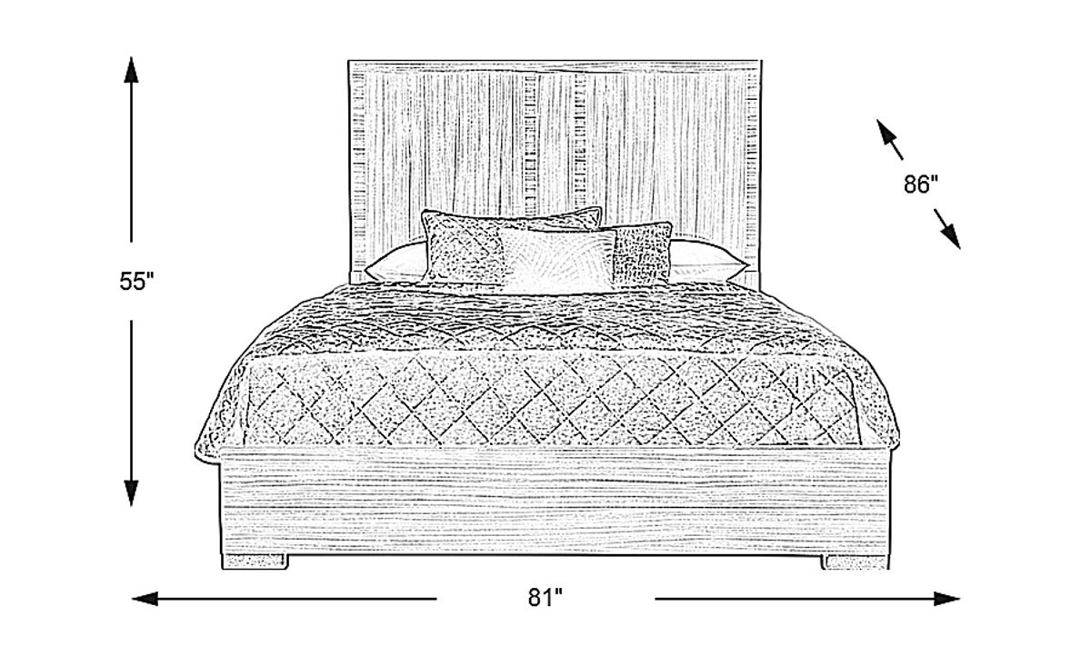 Luxe Point Blue Colors 3 Pc King Panel Bed | Rooms to Go