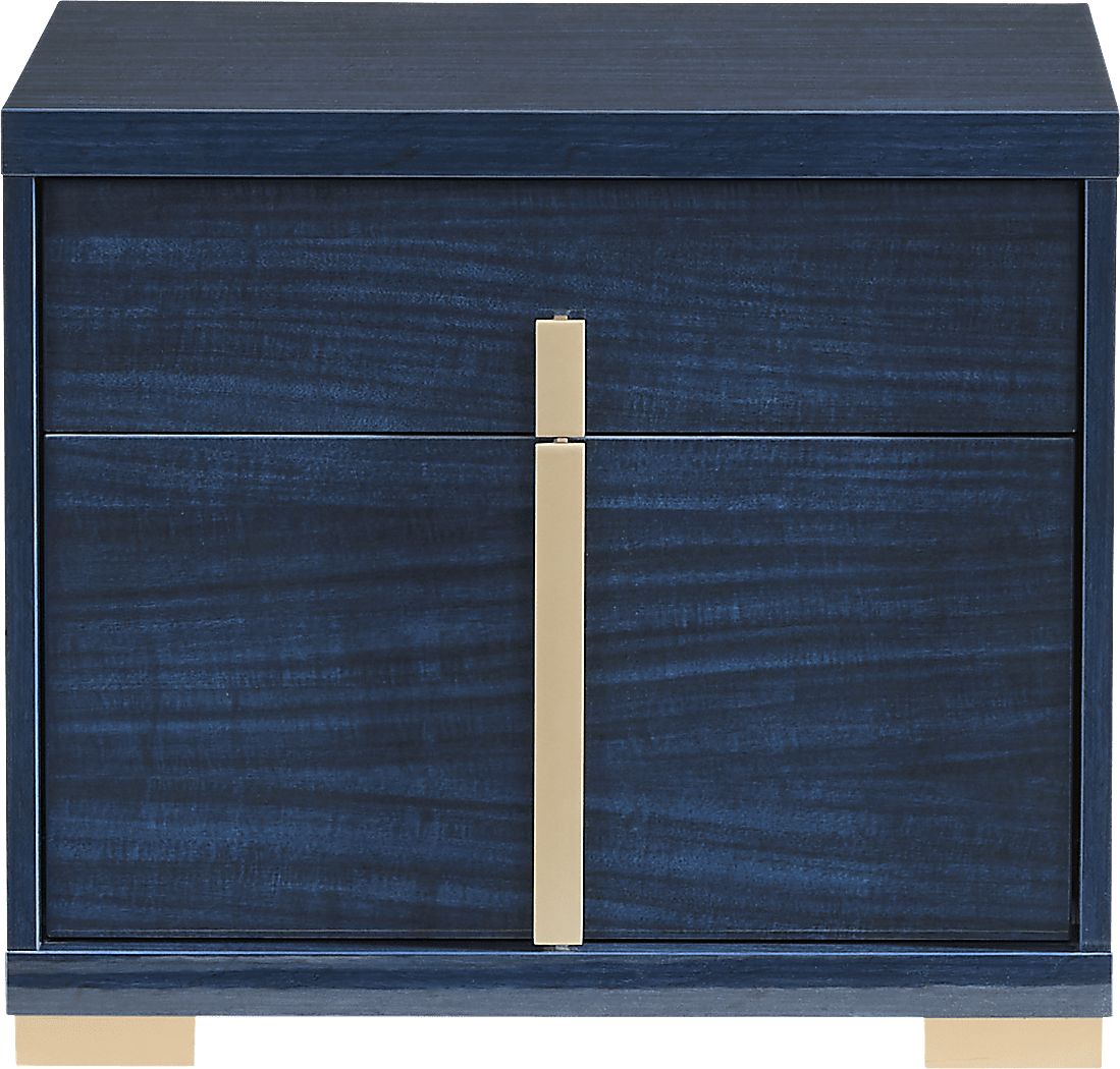 Luxe Point Blue Colors Nightstand | Rooms to Go