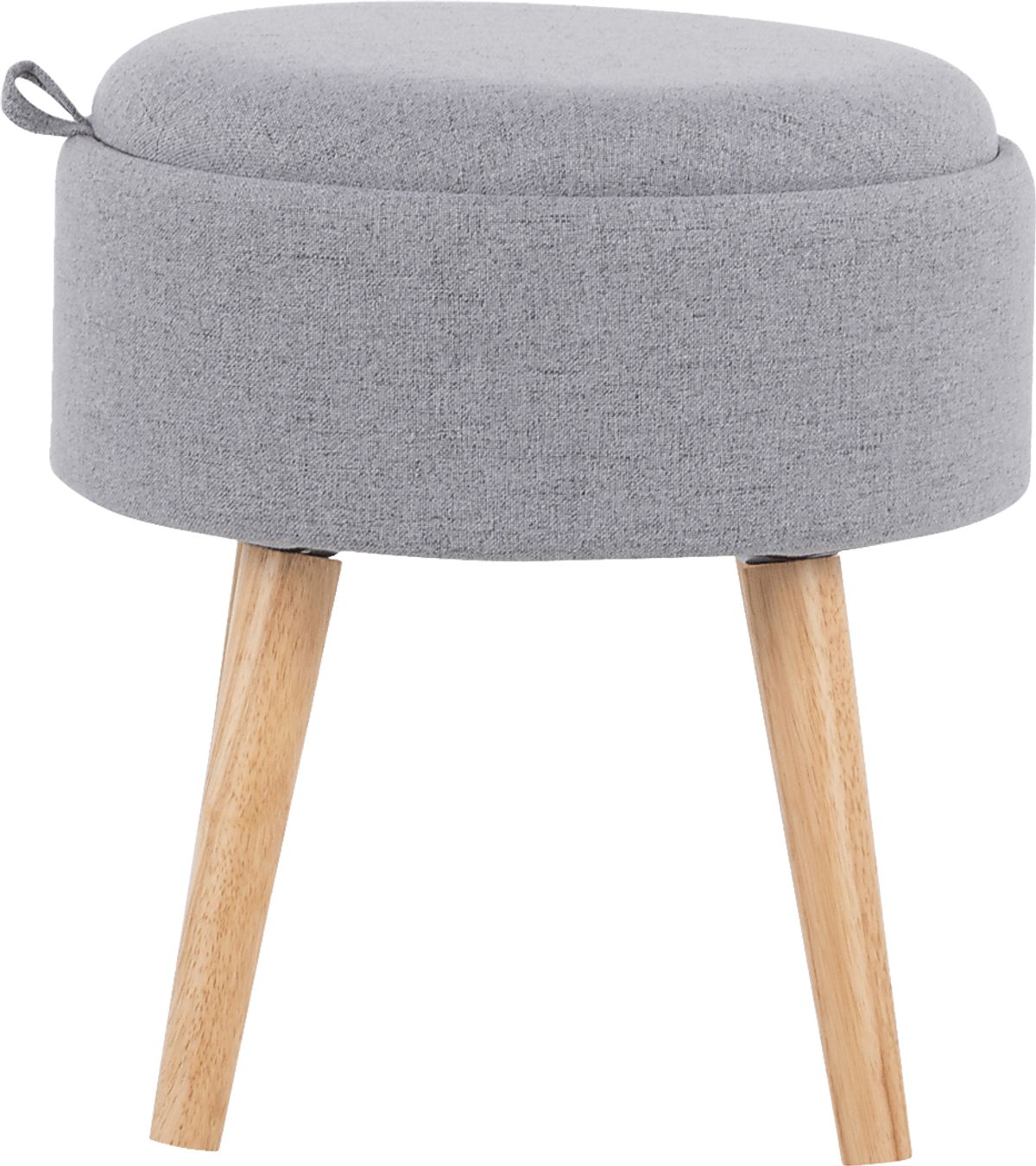 Luxomni Gray Cotton,Polyester Fabric Accent Stool | Rooms to Go