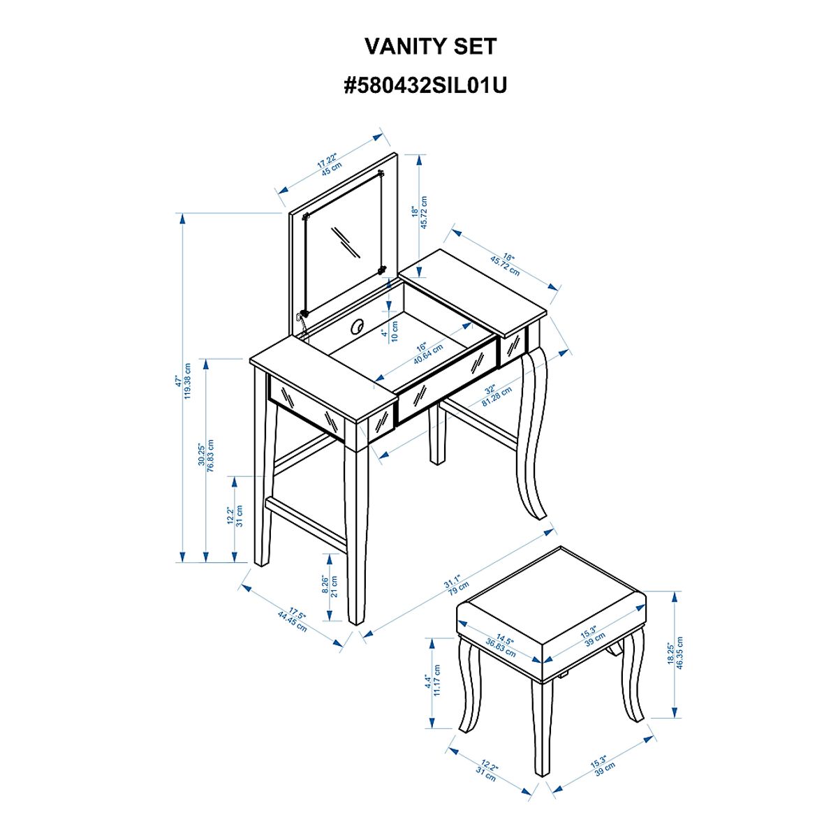 Luzoh Gray Vanity | Rooms to Go