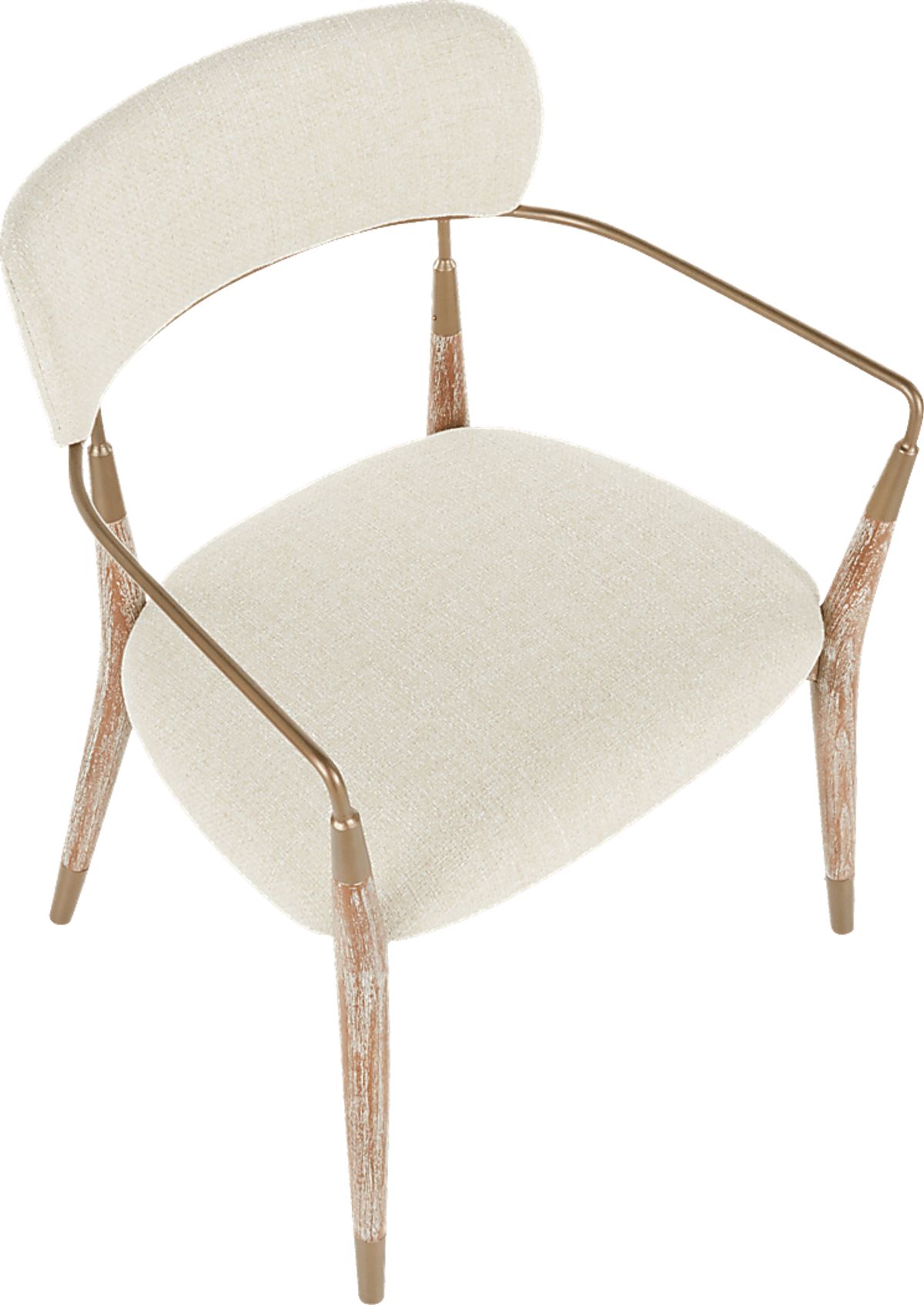 Mackling Cream Colors,Light Wood,White Arm Chair, Set Of 2 | Rooms to Go