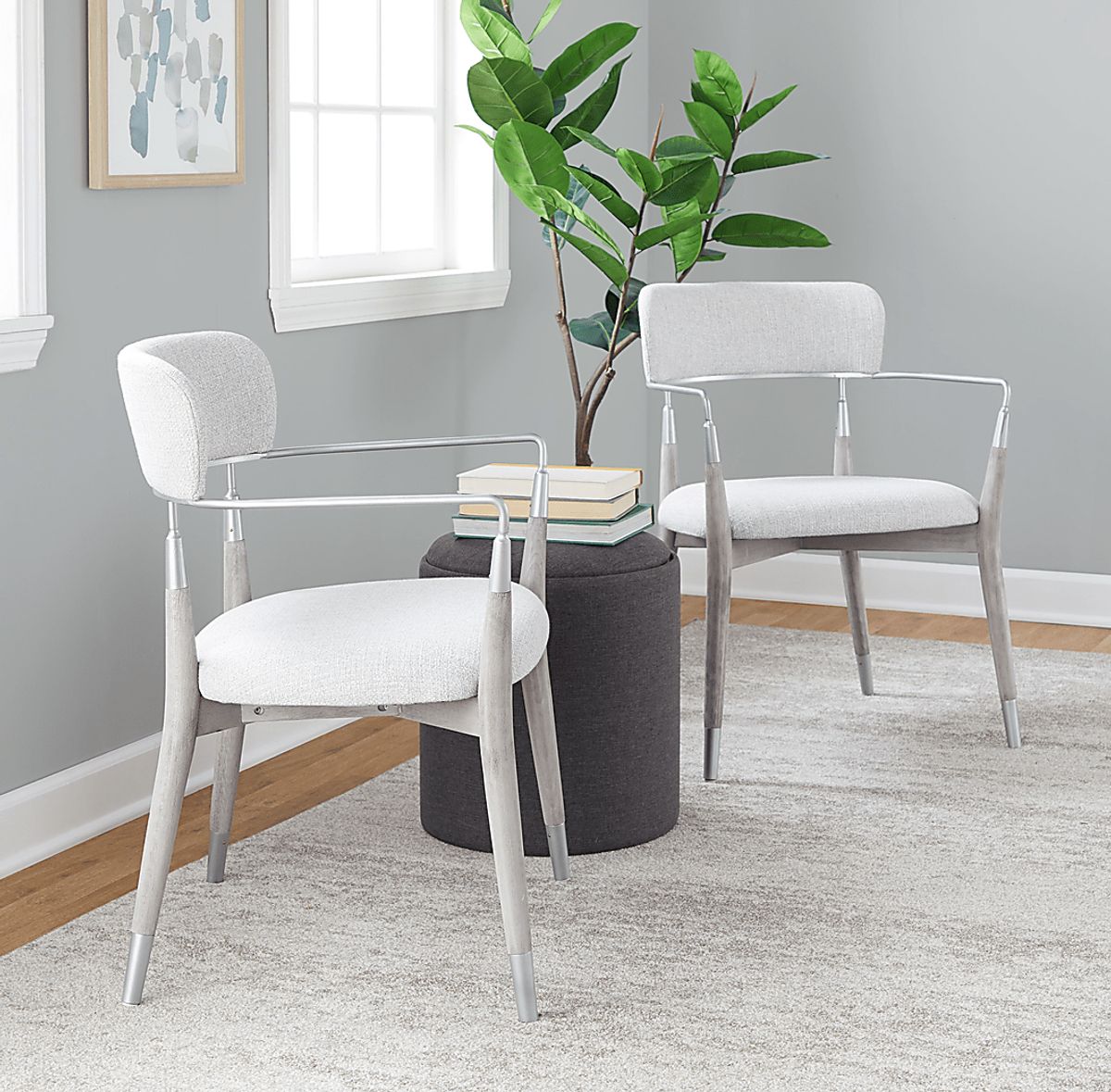 Mackling Gray Arm Chair, Set Of 2 | Rooms to Go