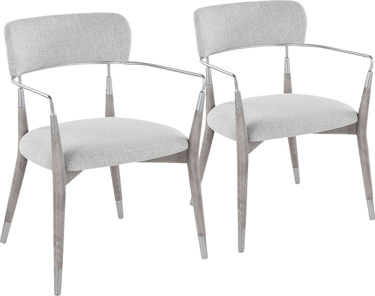 Mackling Gray Arm Chair, Set Of 2 | Rooms to Go