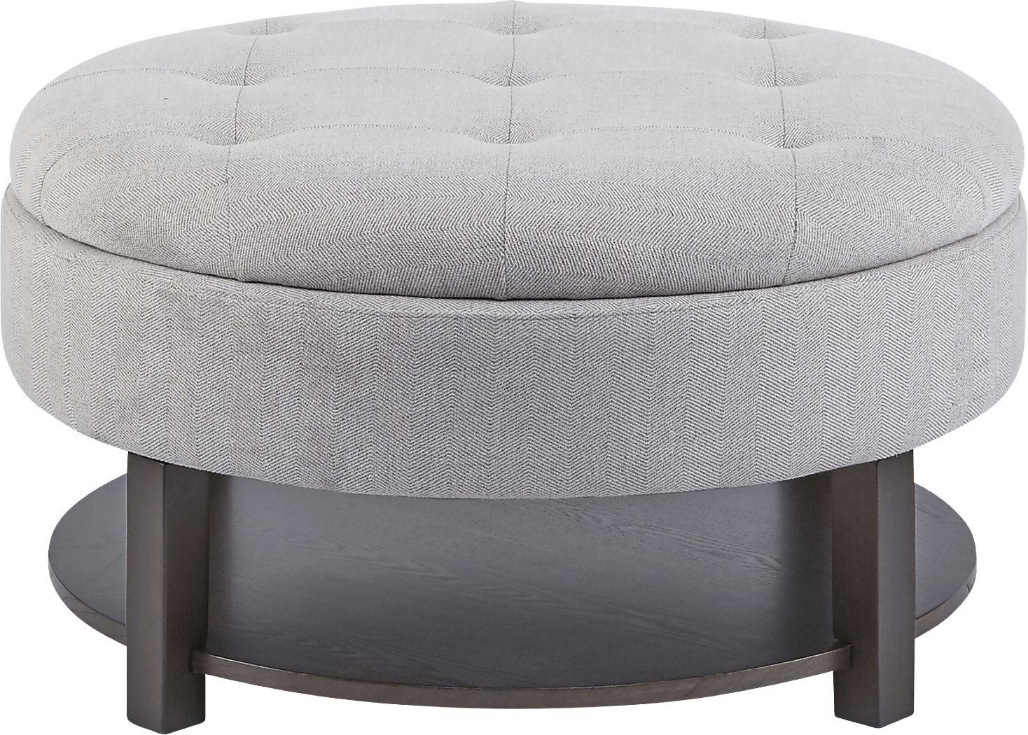 Macmora Gray Polyester Fabric Storage Ottoman | Rooms to Go