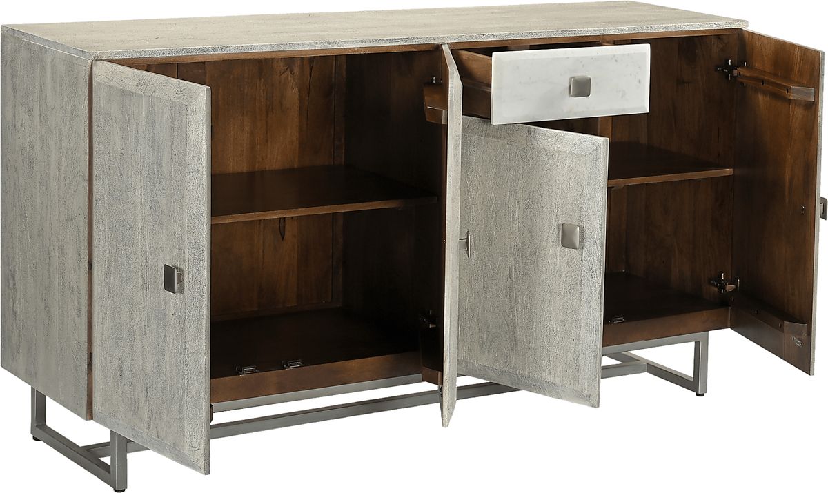 Madeira Gray Credenza | Rooms to Go