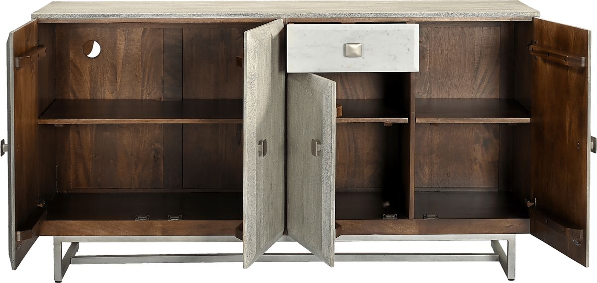Madeira Gray Credenza | Rooms to Go