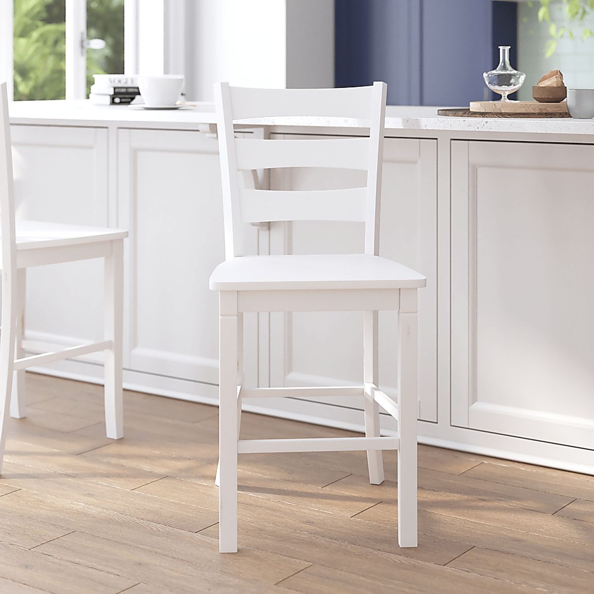 Madrona White Colors,White Counter Height Stool, Set Of 2 | Rooms to Go