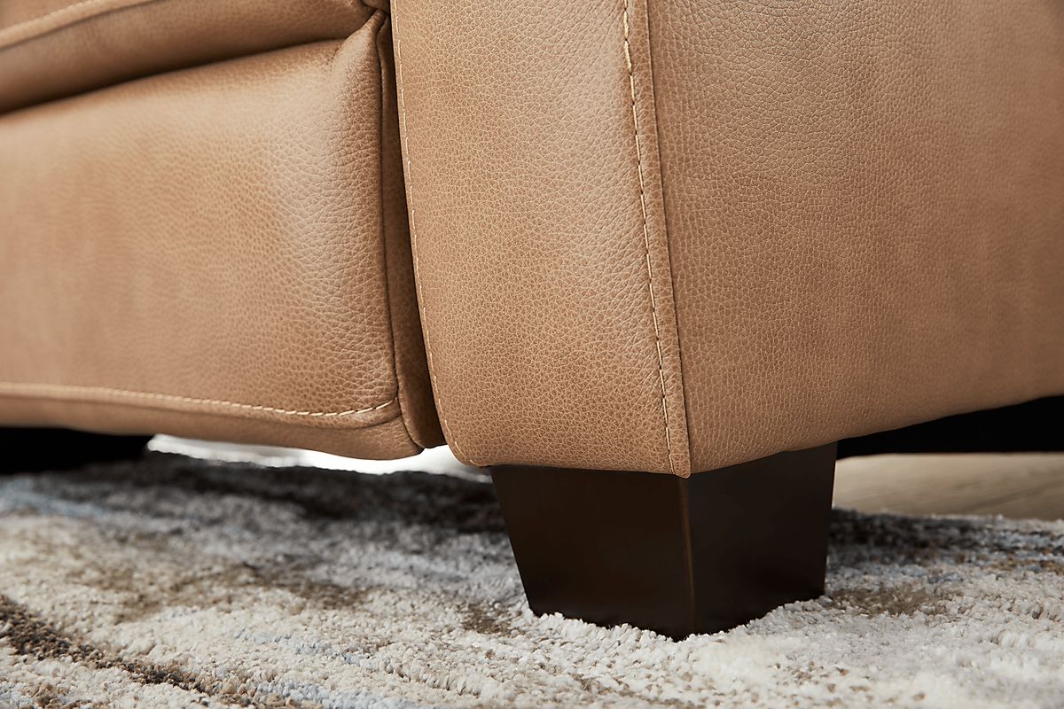 Maestro 5 Pc Sand Beige Leather Dual Power Reclining Living Room Set ...