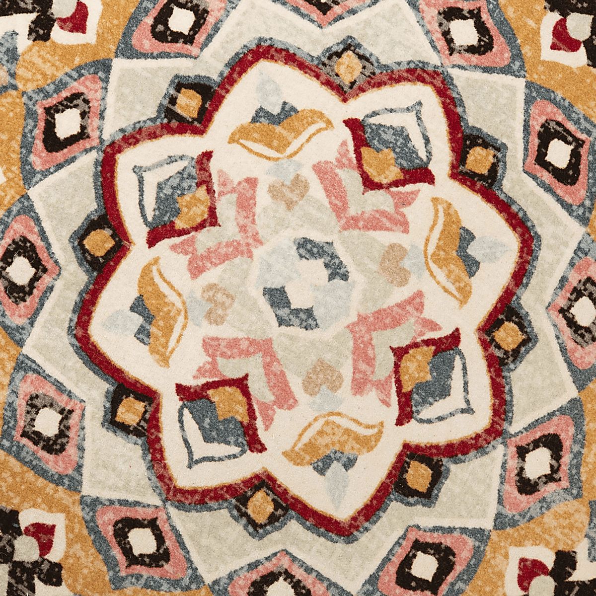 Magoun Cream Beige Cotton,Wool Fabric Pouf | Rooms to Go