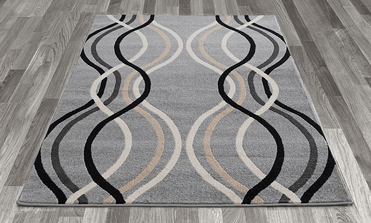 Mahonia Gray Rug | Rooms to Go