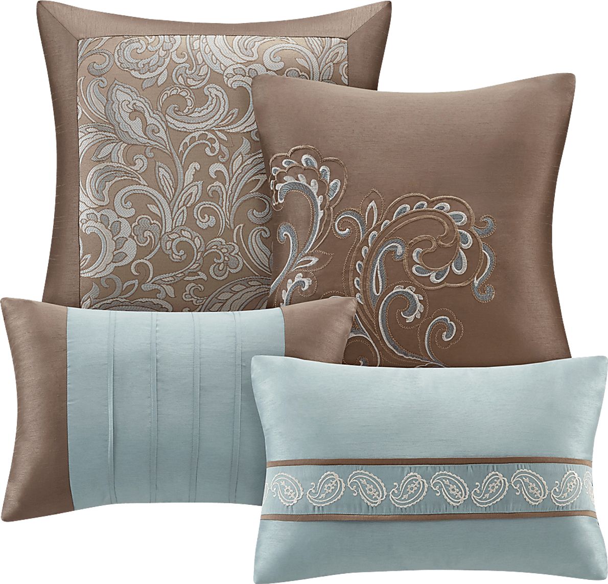 Maitha Blue 24 Pc Queen Room in a Bag - Rooms To Go