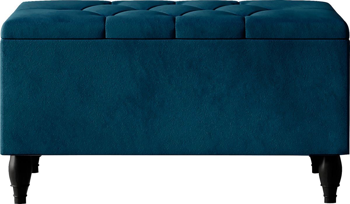 Malachi Blue Colors Polyester Fabric Queen Bed Storage | Rooms to Go