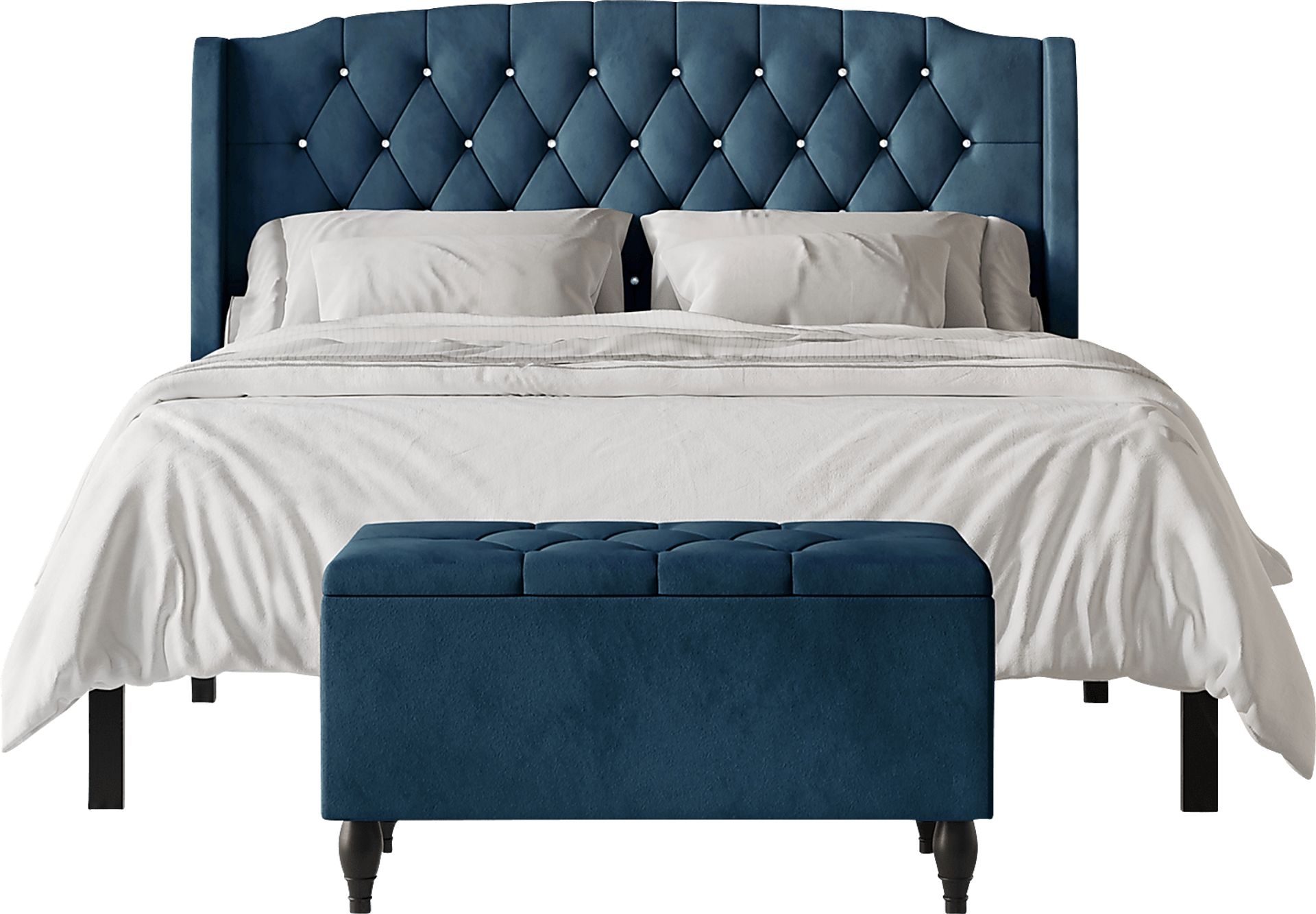Malachi Blue Colors Polyester Fabric Twin Bed Storage | Rooms to Go