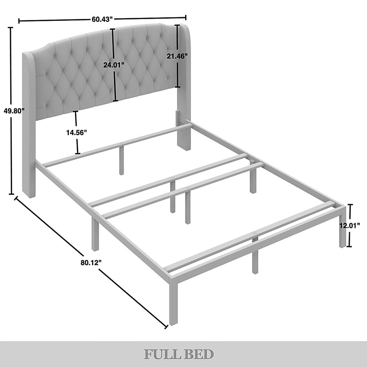 Malachi Gray Polyester Fabric Full Bed Storage | Rooms to Go