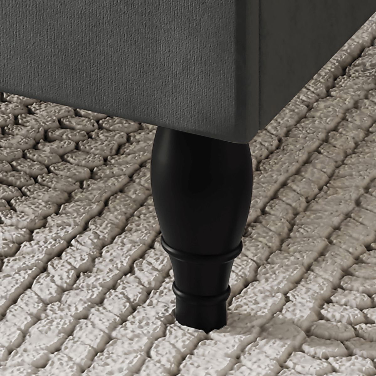 Malachi Gray Polyester Fabric Full Bed Storage | Rooms to Go