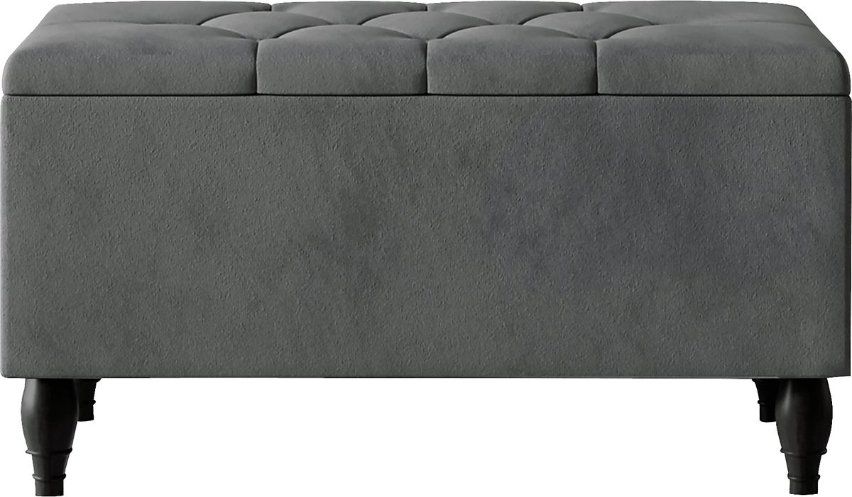 Malachi Gray Polyester Fabric King Bed Storage | Rooms to Go