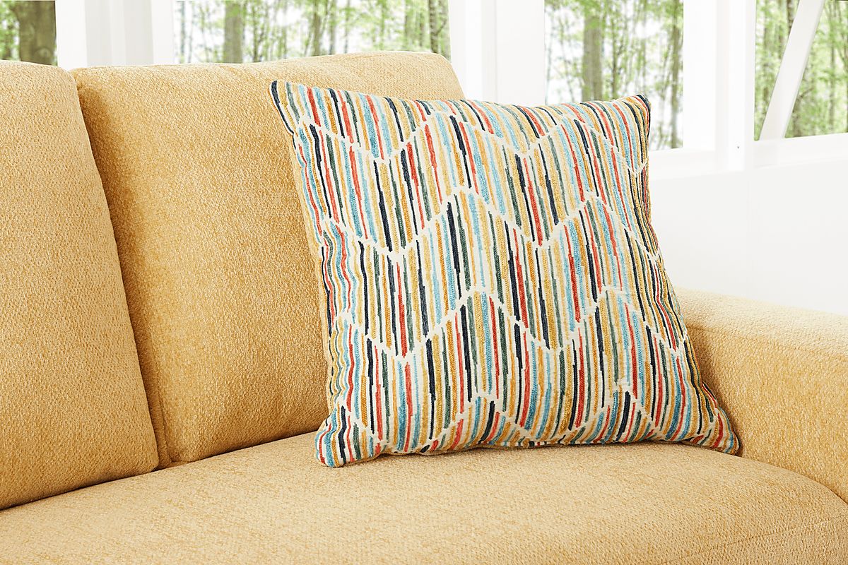 Mallard Trace Yellow Textured Loveseat | Rooms to Go