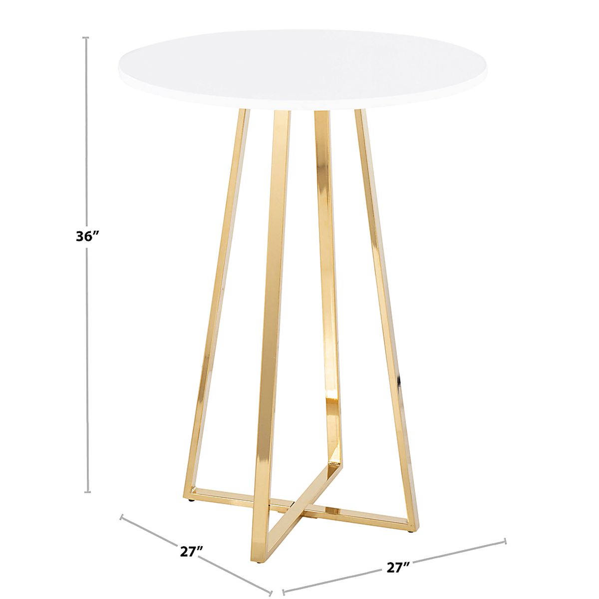 Mallvern Gold,White Colors,Metal,White Counter Height Dining Table ...